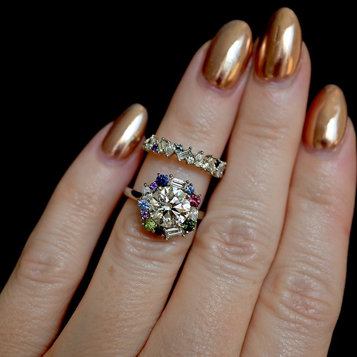 Whimsical Diamond Wedding Band | Abby Sparks Jewelry