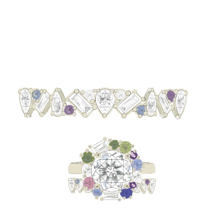 Whimsical Diamond Wedding Band | Abby Sparks Jewelry